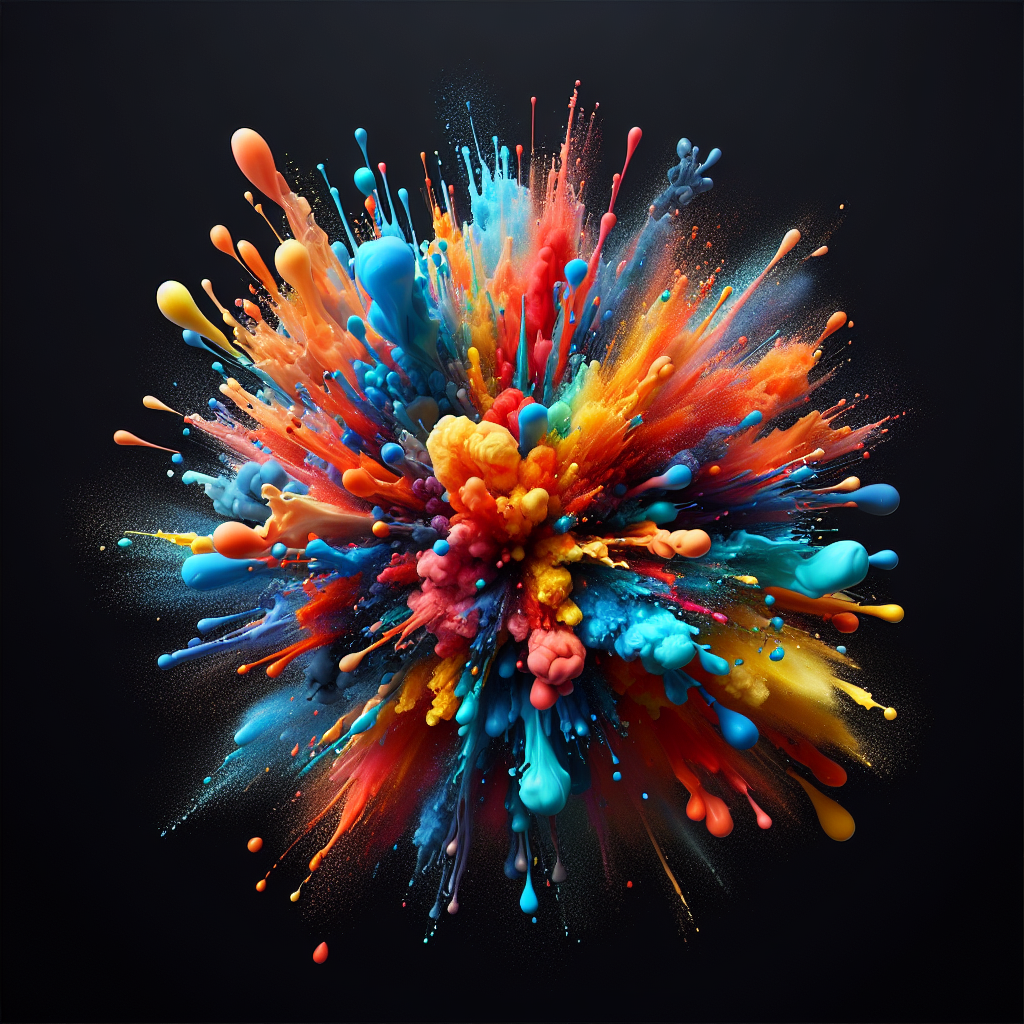 Exploding paint bombs