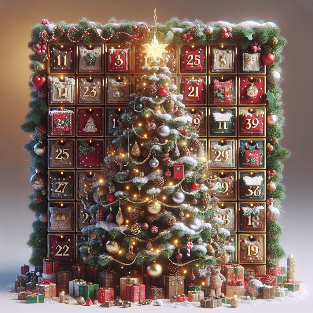 Christmas tree advent calendar